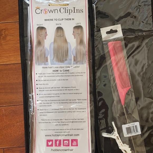 Hidden Crown | Hair | Hidden Crown 4 Clip In Extensions Color 4 | Poshmark